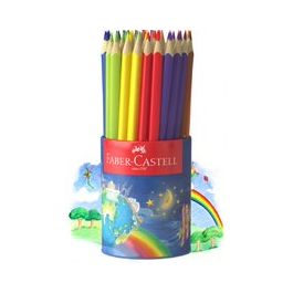 Junior Triangular Colour Pencils Assorted Cup of 50