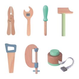 Wooden Workshop Tools Set of 7