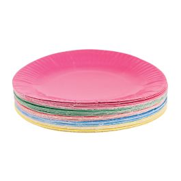 Paper Plates Coloured 18cm Pk50