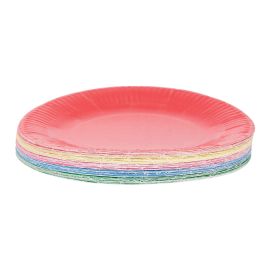 Paper Plates Coloured 23cm Pk50