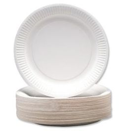 Paper Plates Uncoated 175mm Pk50