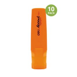 DELI Orange Highlighter Pack of 10