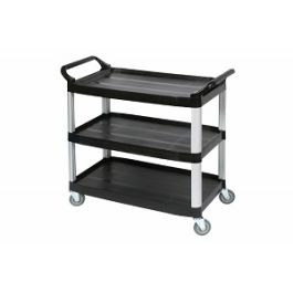 Utility Cart Edco 3 Shelf Black
