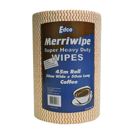 Super Heavy Duty Wipes Roll 45m Coffee