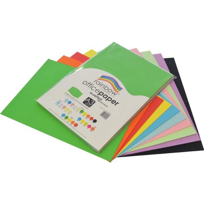 Office Paper Assorted A3 80gsm 100 Sheets